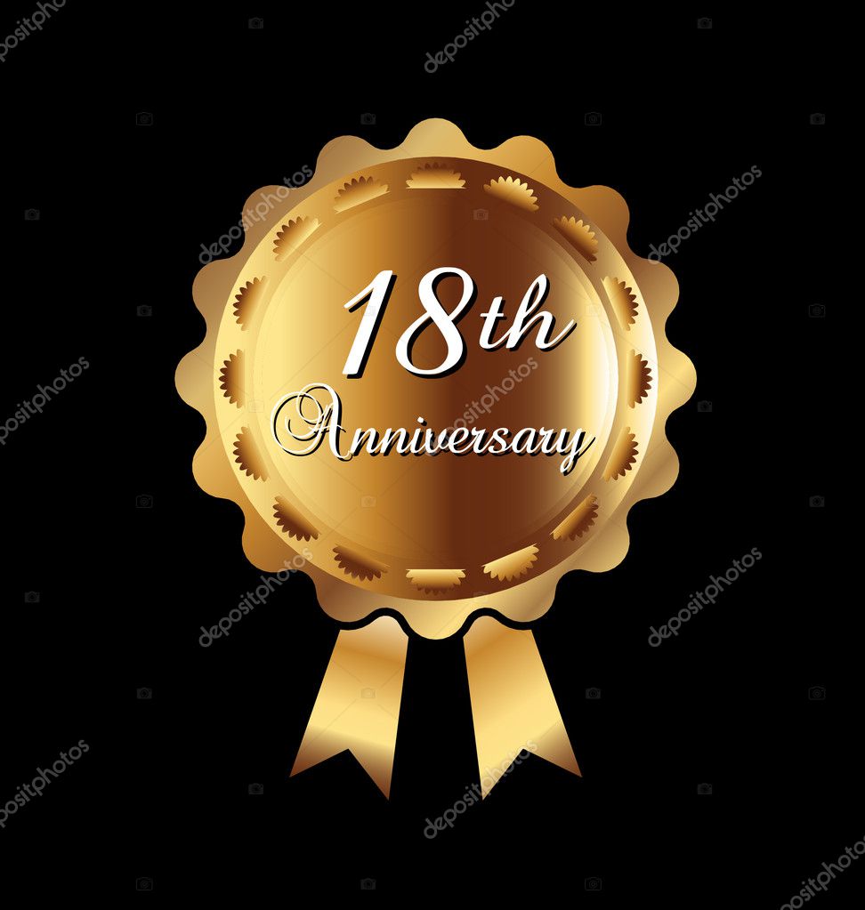 18th anniversary ribbon Stock Vector Image by ©deskcube #9877493