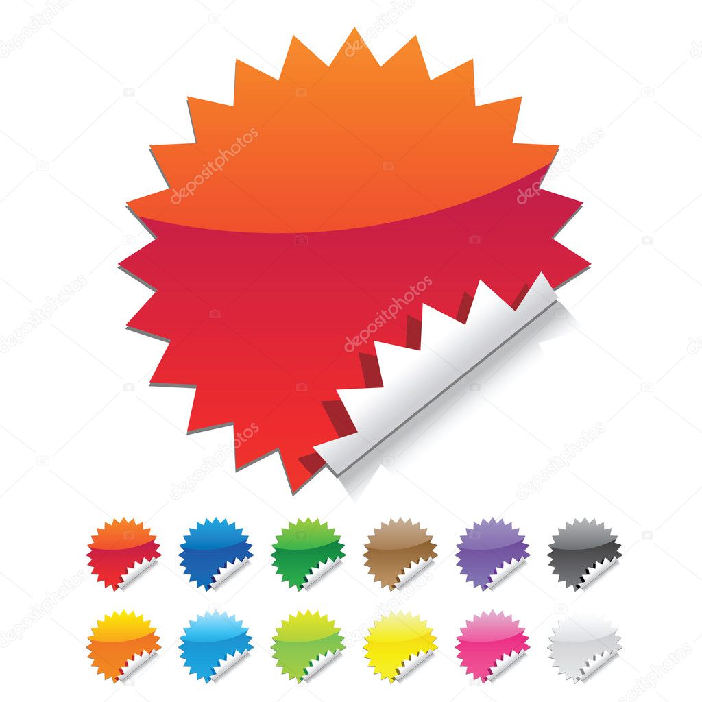 Glossy seal stickers Stock Vector Image by ©mtkang #8595063