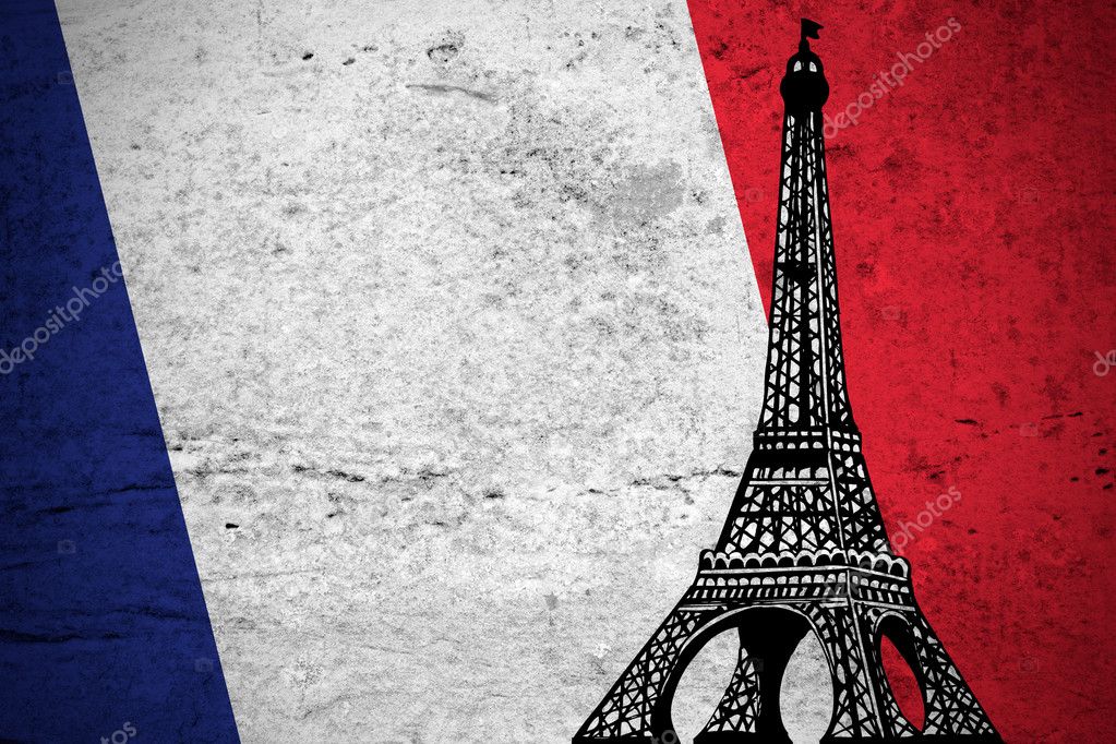 French grunge flag — Stock Photo © zothen #9129398