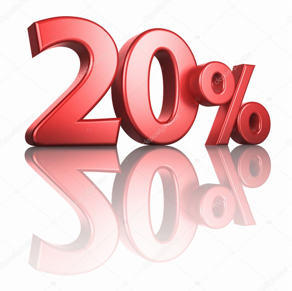 Glossy Red Twenty Percent Stock Photo by ©threeart 9778877