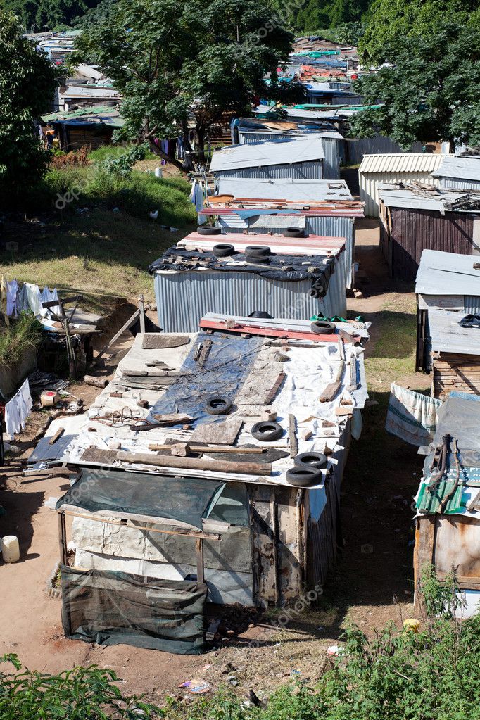 Informal settlement in South Africa — Stock Photo © michaeljung #10470223