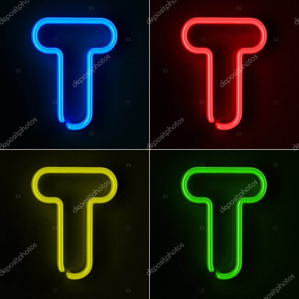 Neon Sign Letter T — Stock Photo © creisinger #8890690