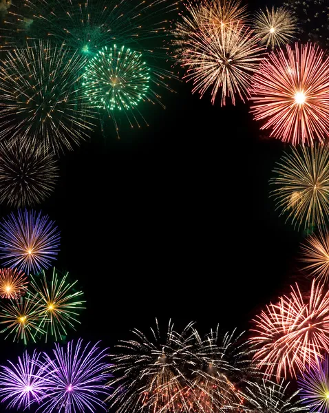 Colorful fireworks frame — Stock Photo © hopsalka #9173767