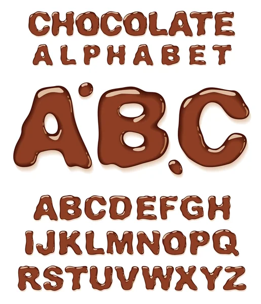 Chocolate letters Vector Art Stock Images | Depositphotos