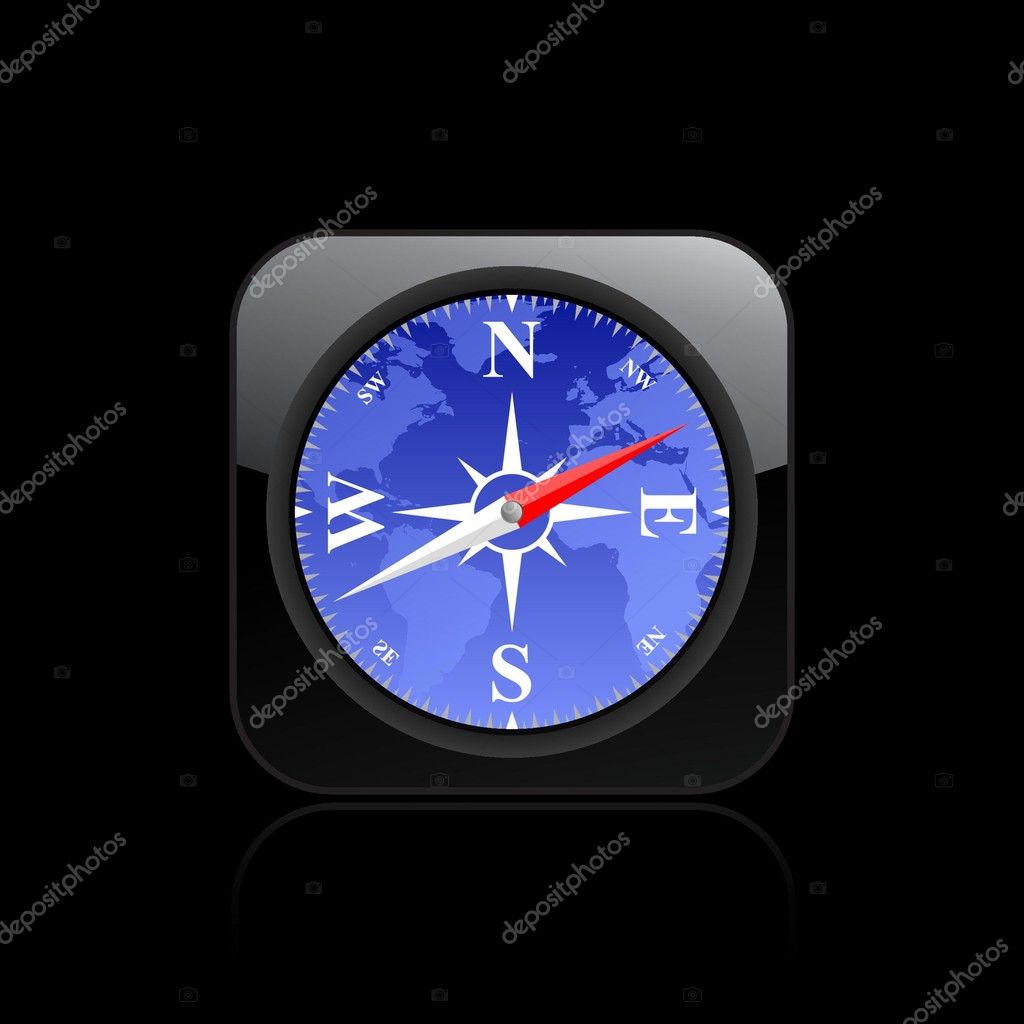 Vector Illustration Of Single Compass Icon Stock Vector By ©myvector 8822271