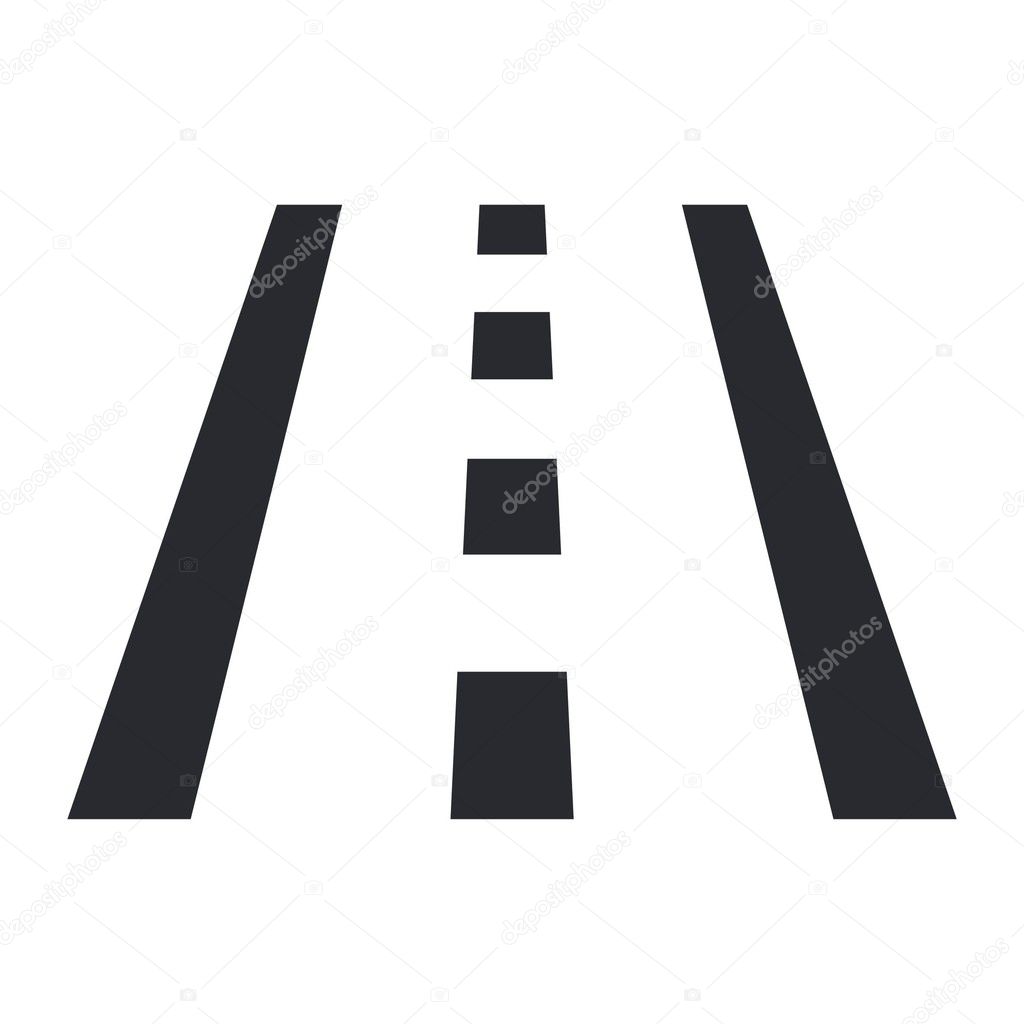 Ilustración vectorial del icono de la carretera aislada — Vector de ...