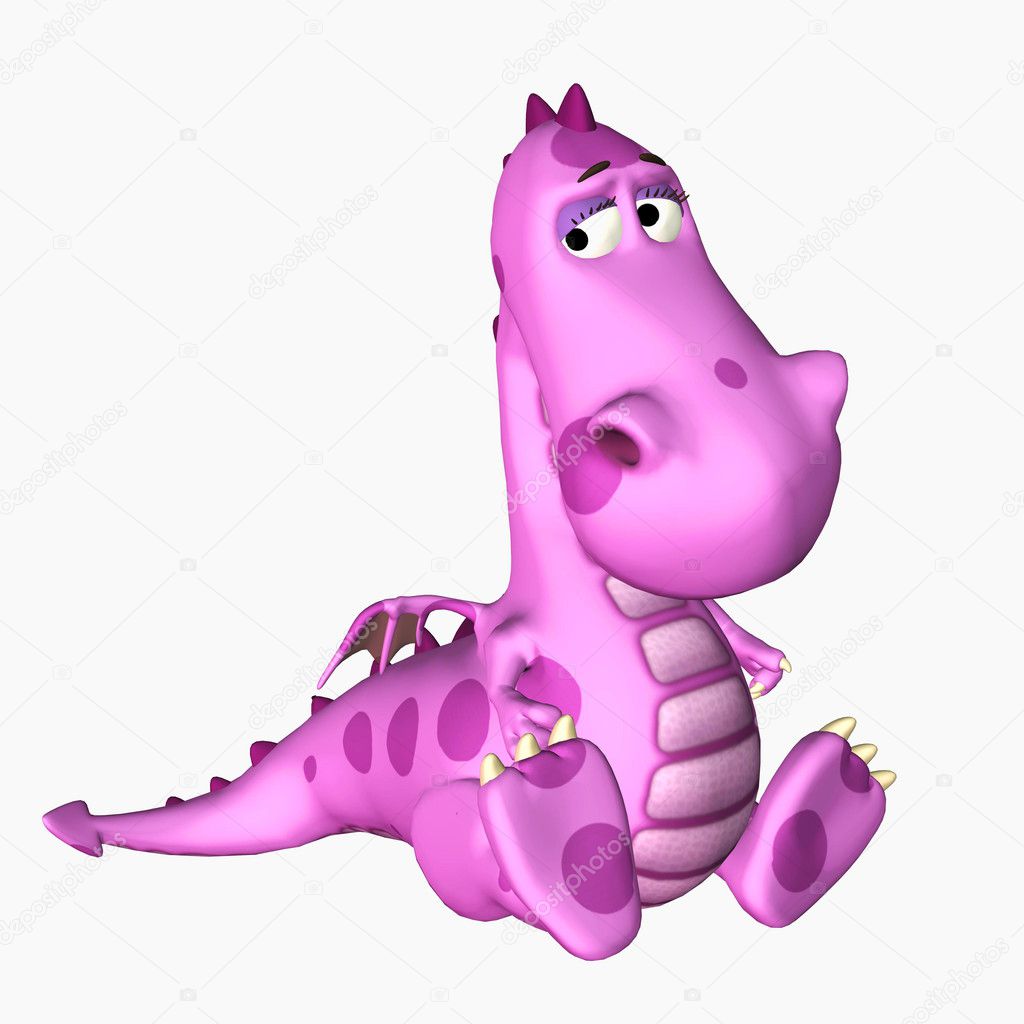 Sad Dragon Cartoon — Stock Photo © Chastity #8956192