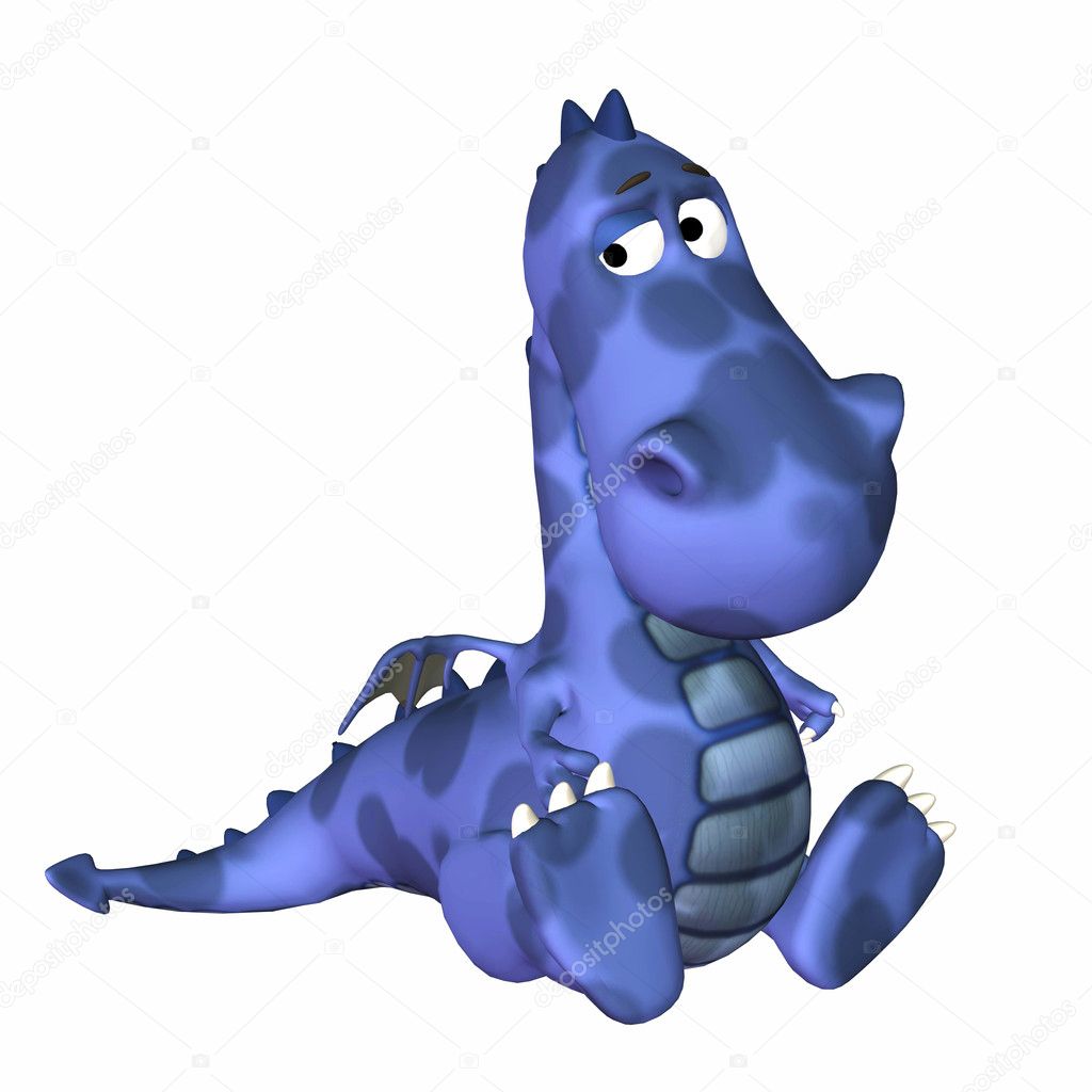 Sad Dragon Cartoon Stock Illustration by ©Chastity #8956266