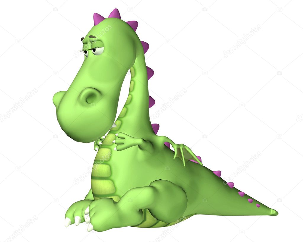 Sad Dragon Cartoon Stock Illustration by ©Chastity #8956354