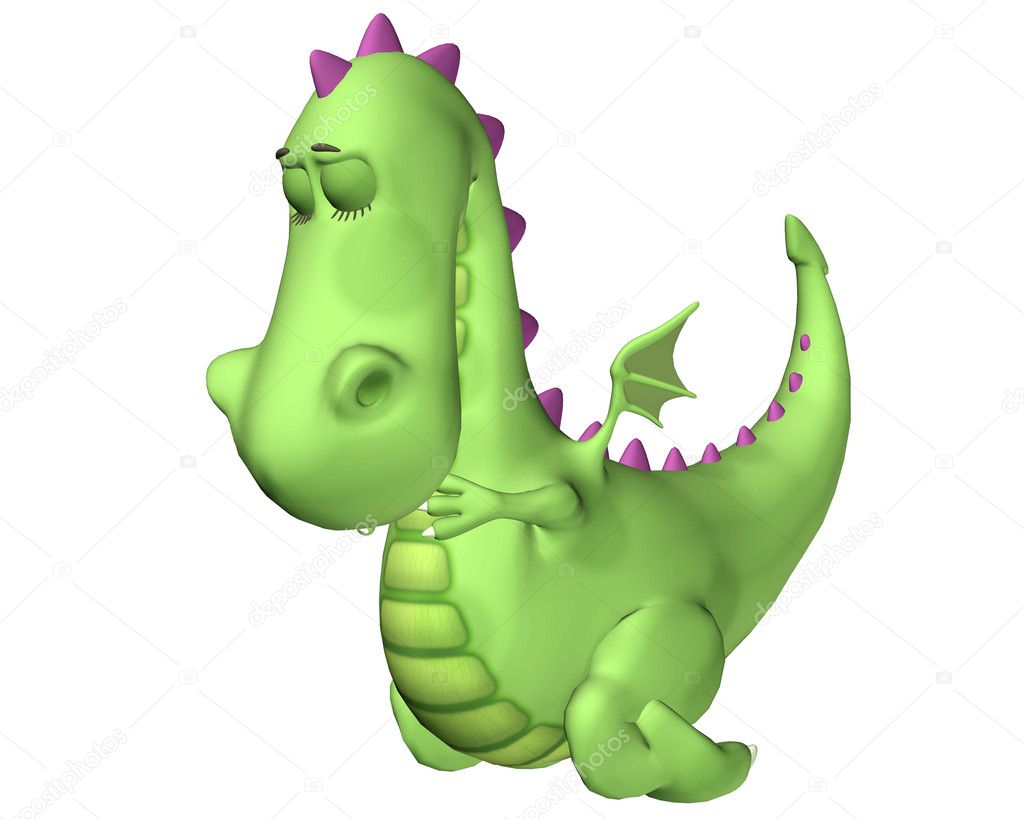 Sad Dragon Cartoon — Stock Photo © Chastity #8956434