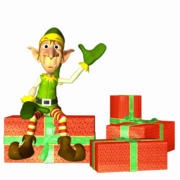 Three Christmas Elves making toys Stock Photo by ©Chastity 9383710