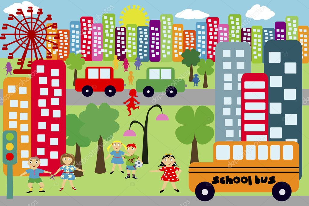Imágenes: cosas de la ciudad para niños | Doodle ciudad para los niños ...