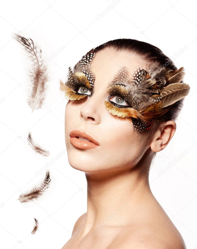 Beautiful Bird Woman ⬇ Stock Photo, Image by © nelka7812 #9001574