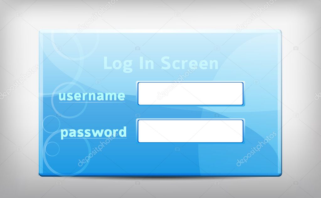 Log in Editable Window Stock Vector Image by ©bigfatnapoleon #10275511