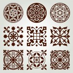 Set of rosetta ornament Stock Vector Image by ©traffico #3040382