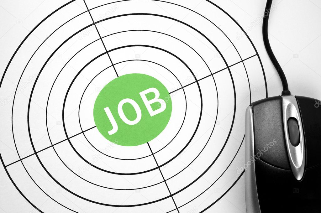 Job target and pc mouse — Stock Photo © fuzzbones #8218076