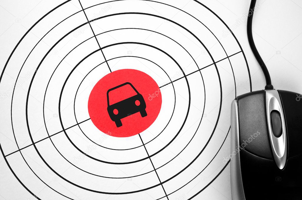 Car target and pc mouse — Stock Photo © fuzzbones #8218110