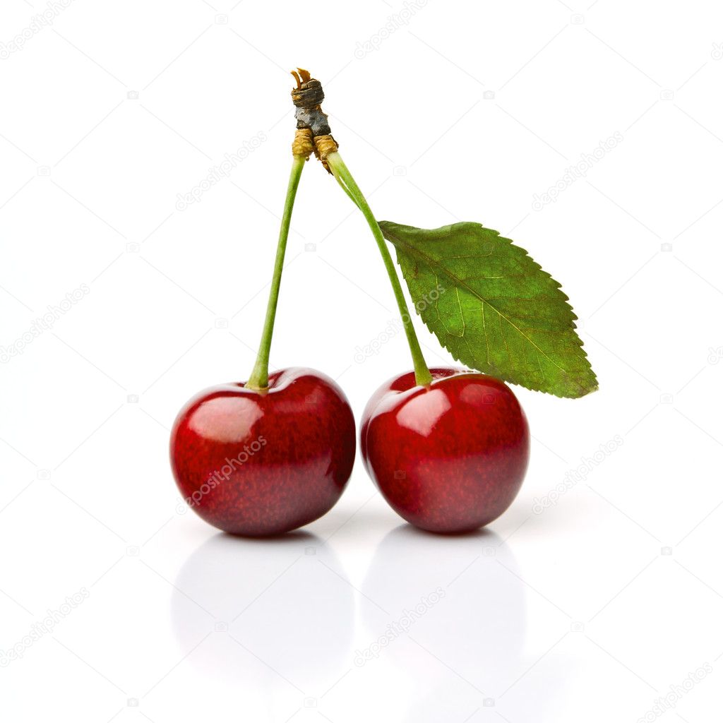 Two Cherries — Stock Photo © bajinda #8032536