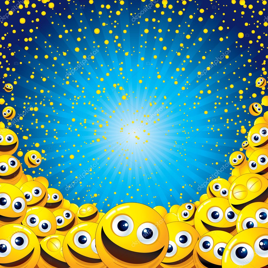 Smiley Background — Stock Vector © PILart #8438931