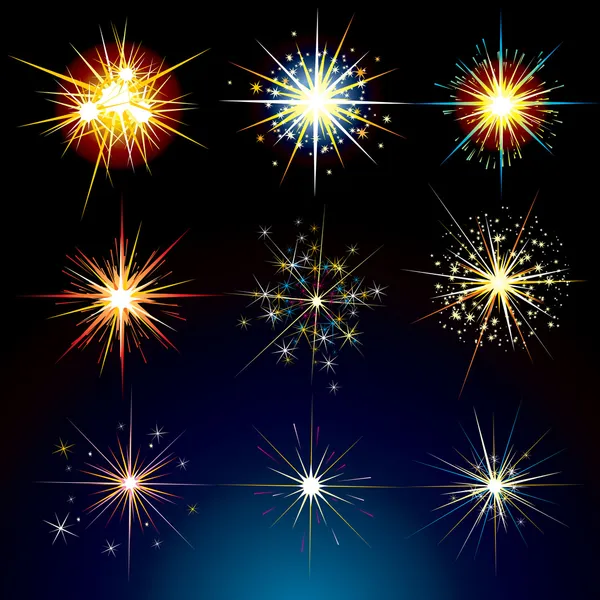 ᐈ Destello de estrellas vectores de stock, ilustraciones conjunto de ...