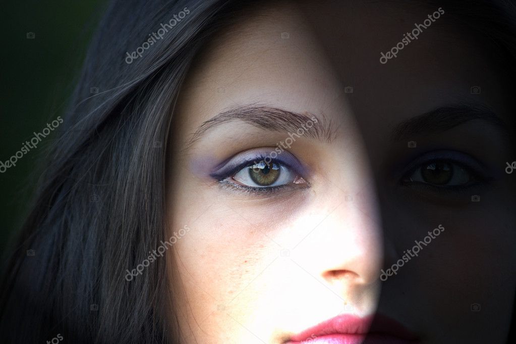 Spot light on pretty girl — Stock Photo © piero20051 #8982033