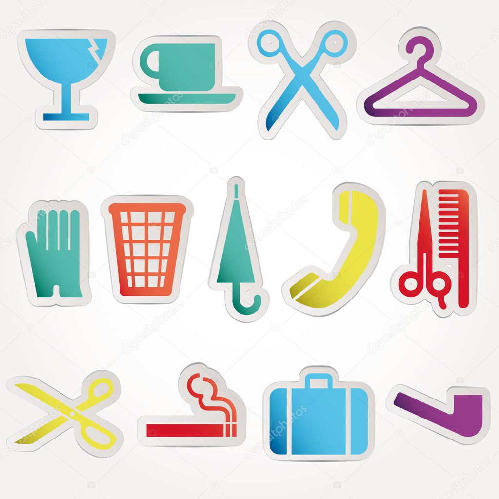 Set vector icons work Stock Vector Image by ©alvaroc #8902998