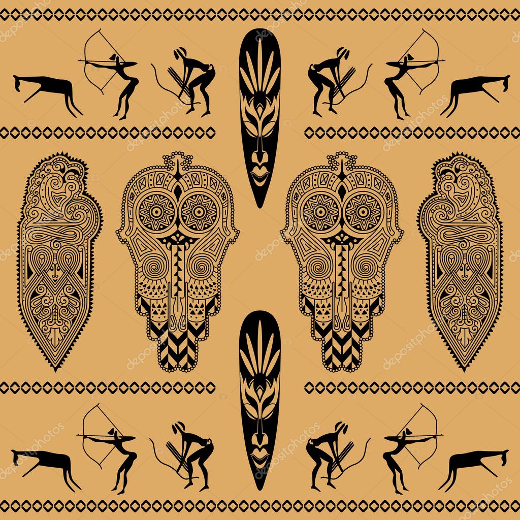 African decorative pattern Stock Vector Image by ©svetik #9797940