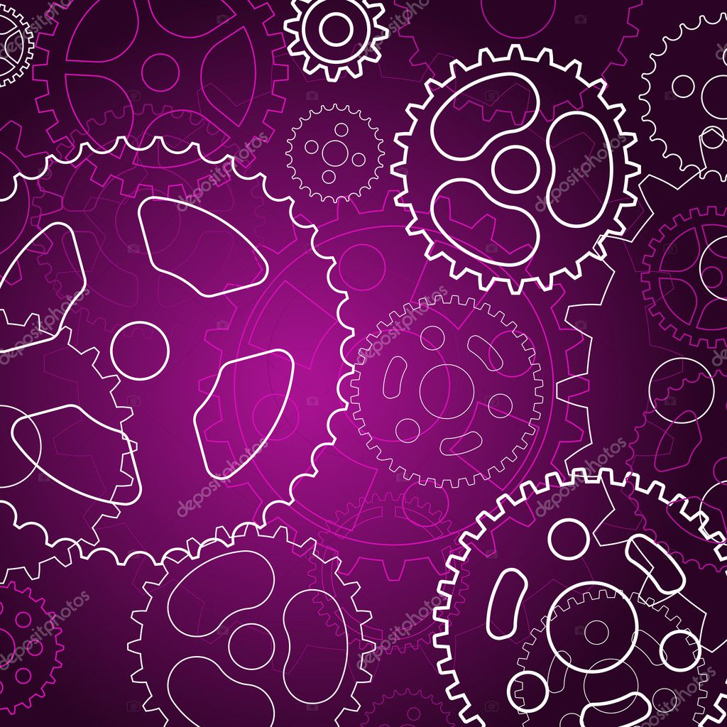 Abstract gear background Stock Vector Image by ©Seamartini #9452182
