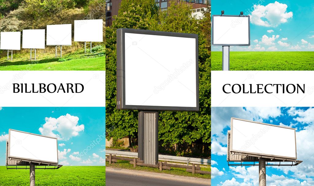 Collection of empty billboards in nature Stock Photo by ©Alexis84 8523046