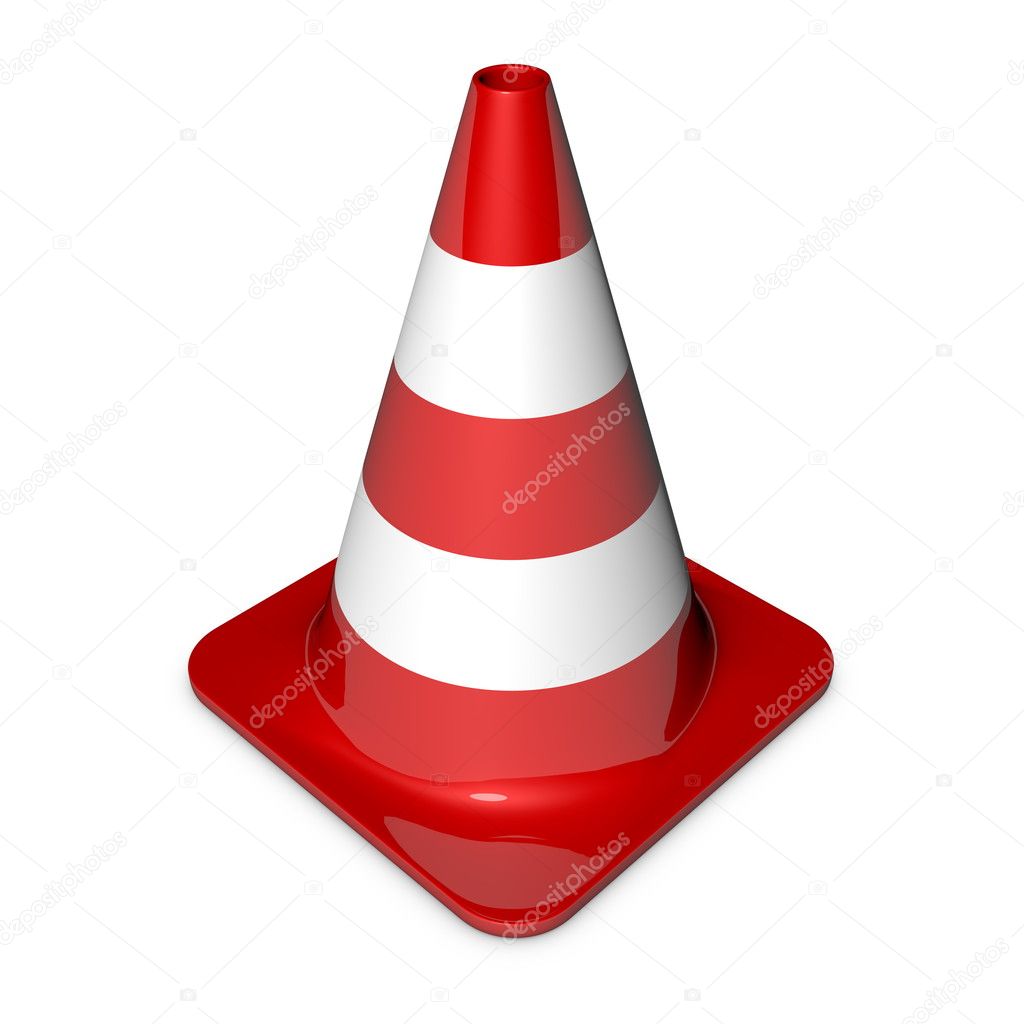 Traffic Cone - Shiny Red Stock Photo by ©PixBox 9998805