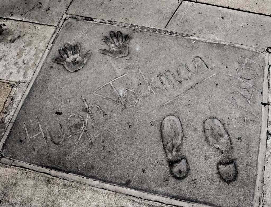 Hugh Jackman handprints in Hollywood, United States — Stock Editorial ...