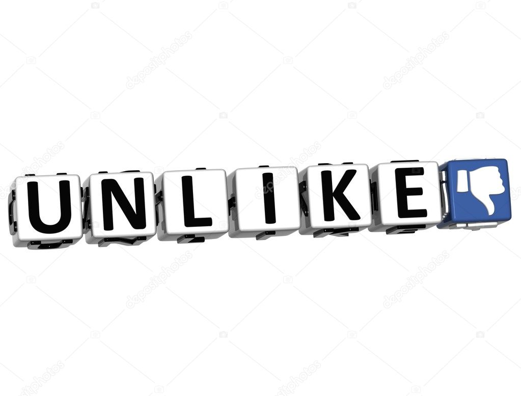 3D unLike Hand Button cube text Stock Photo by ©Curioso_Travel ...