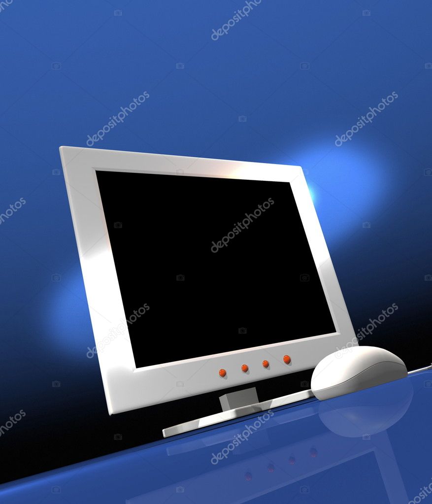 3d monitor and mouse. Stock Photo by ©maninblack 10254868