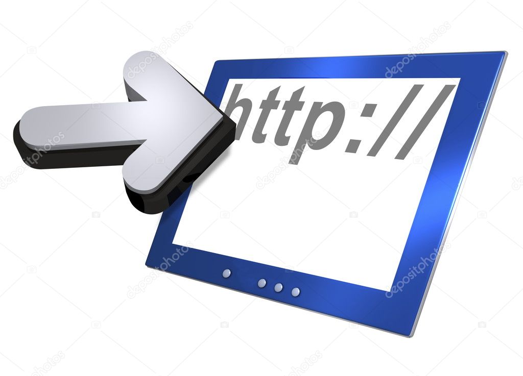 Computer screen and arrow Stock Photo by ©maninblack 10255064