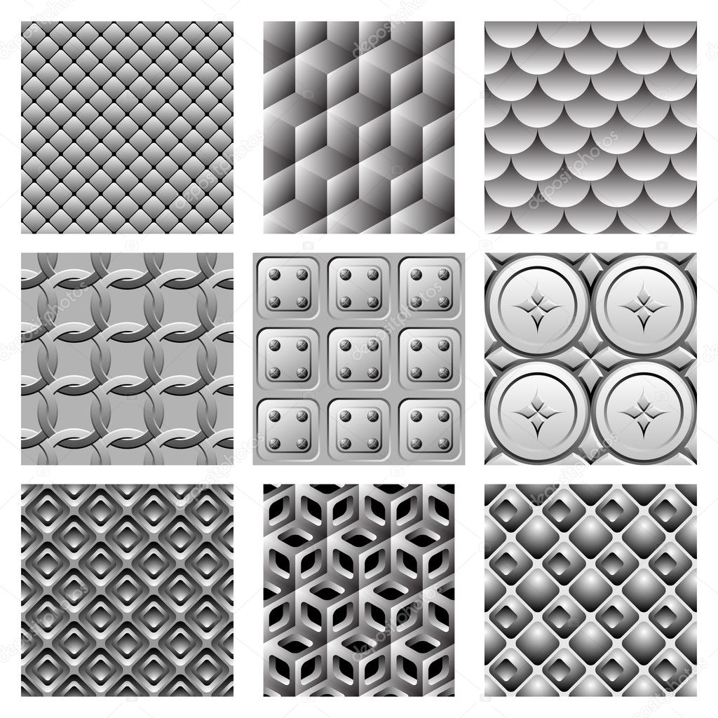 3d seamless pattern set — Stock Vector © alisher #10349603