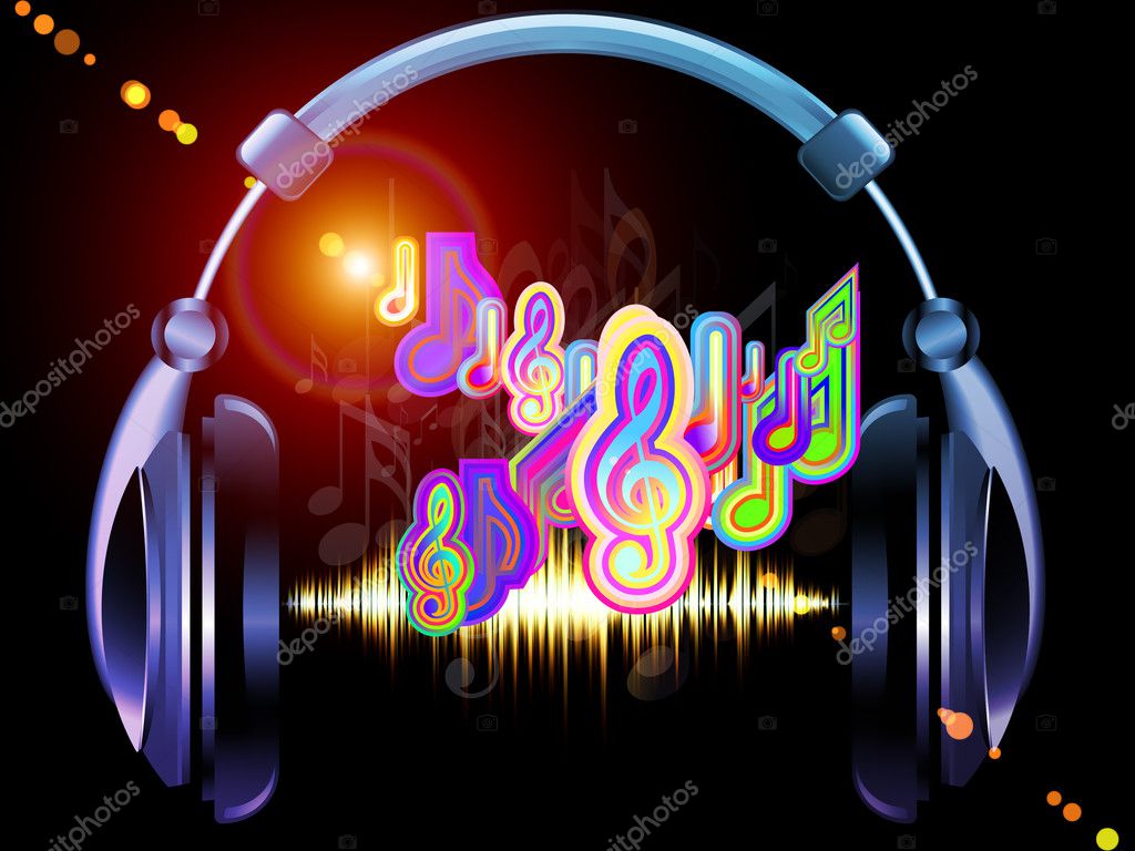 Headphones music — Stock Photo © agsandrew #10126278