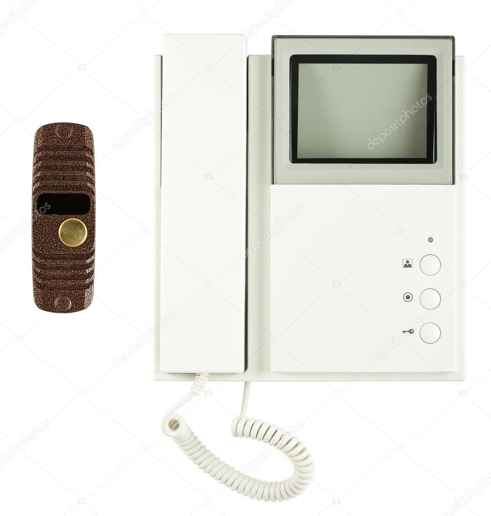 Internal and external video intercom equipment Stock Photo by ©mbongo ...