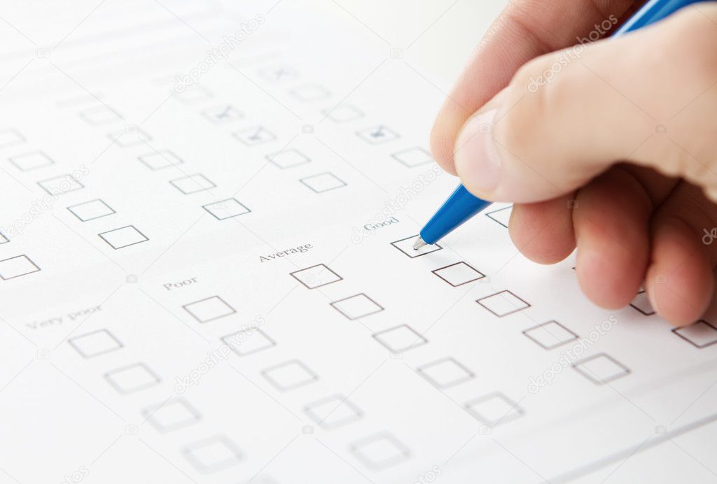 Filling out the questionnaire — Stock Photo © Rangizzz #8291046