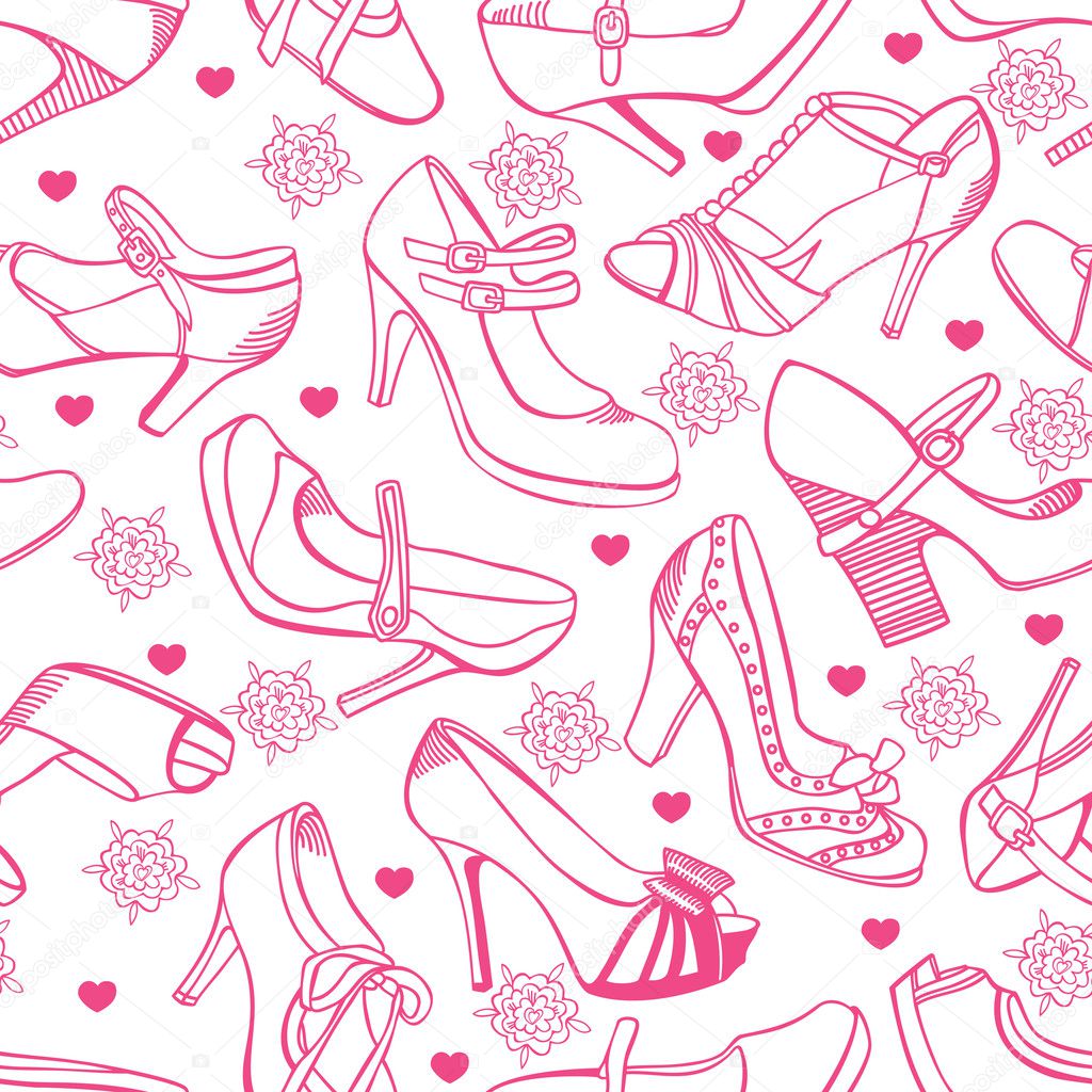 Retro Shoes Background — Stock Vector © Nenilkime 10665439