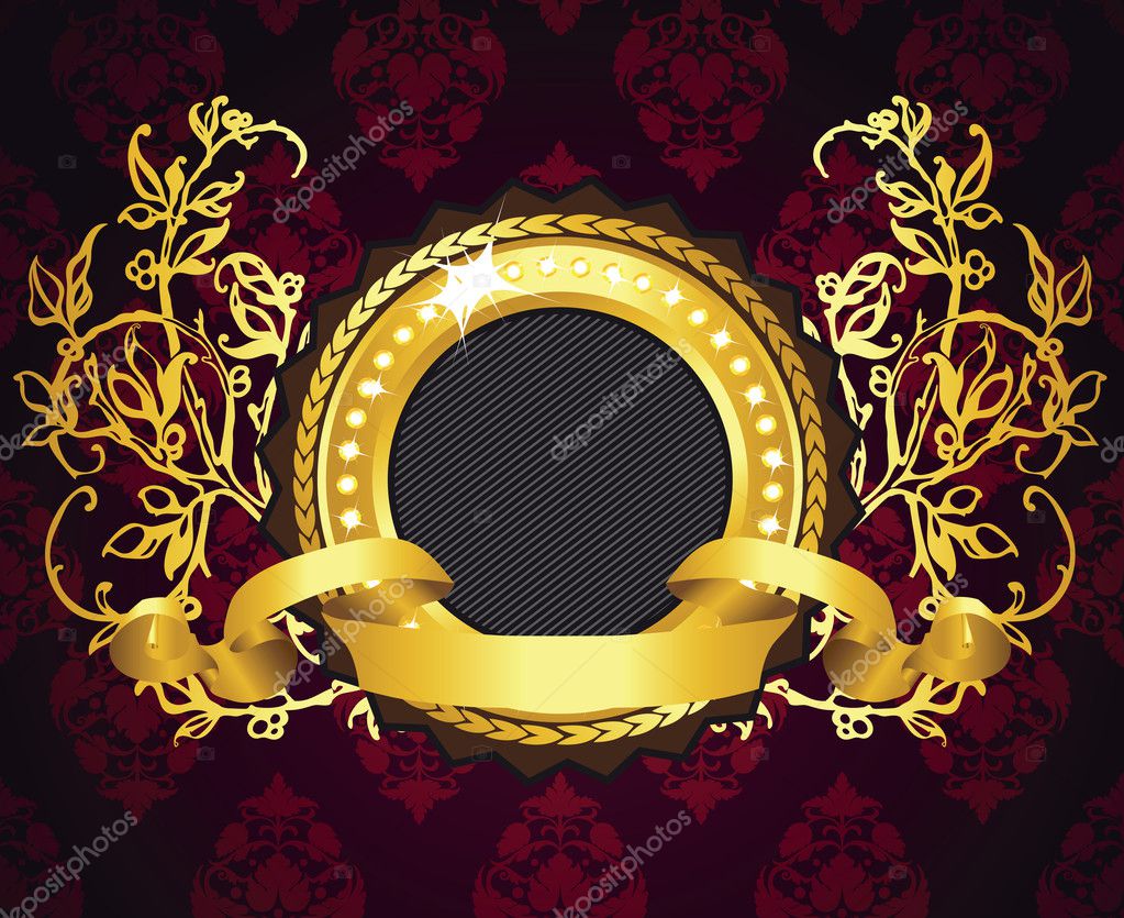 Golden label on textured background Stock Vector Image by ©Sonulkaster ...