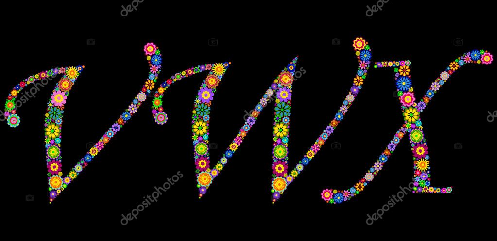 Letters on black background Stock Vector Image by ©kiyanochka #9192311