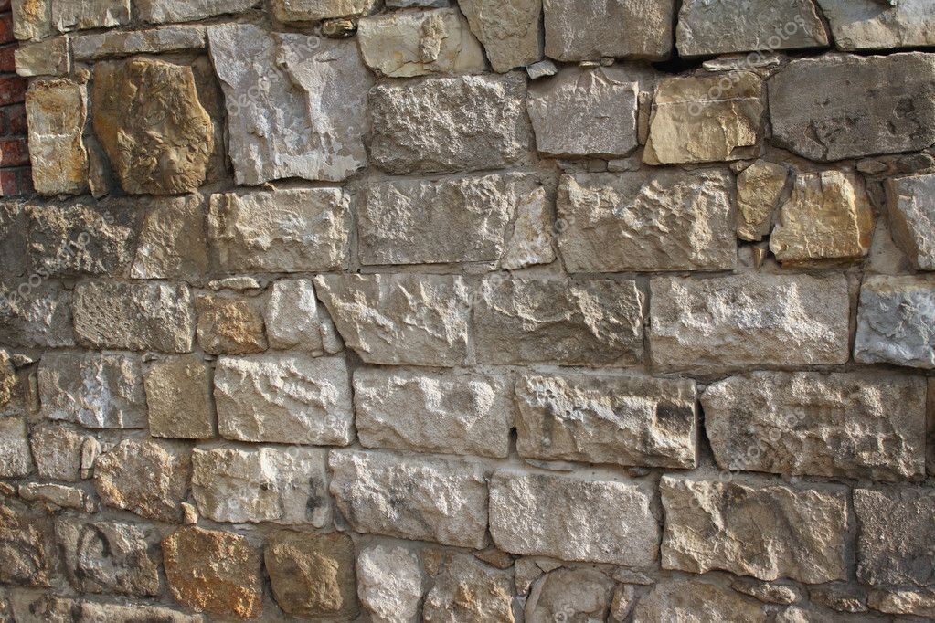 Brick wall architectural background texture (Jerusalem, Israel) — Stock ...