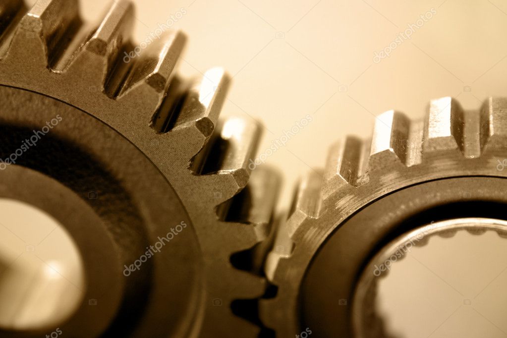 Two gears meshing together — Stock Photo © stillfx #9120346