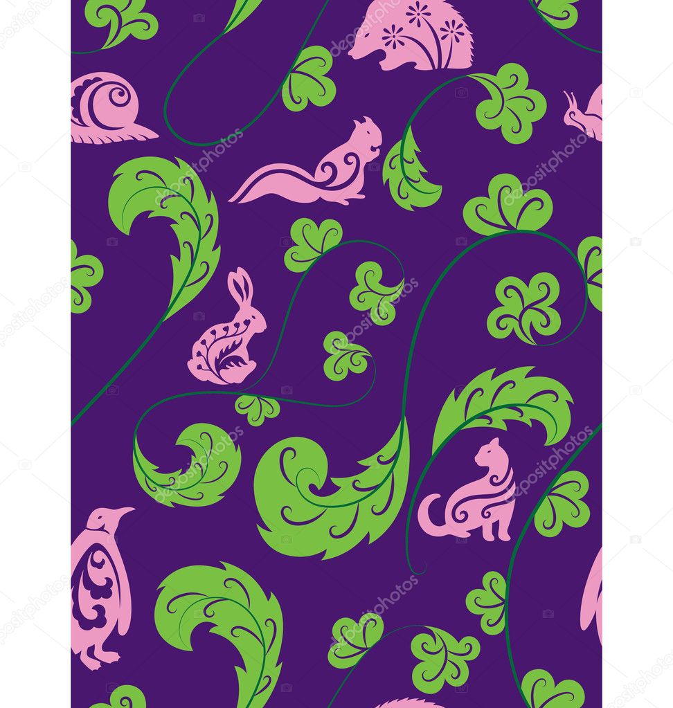 Forest Life Pattern Stock Vector Image by ©zhou77 #9633659