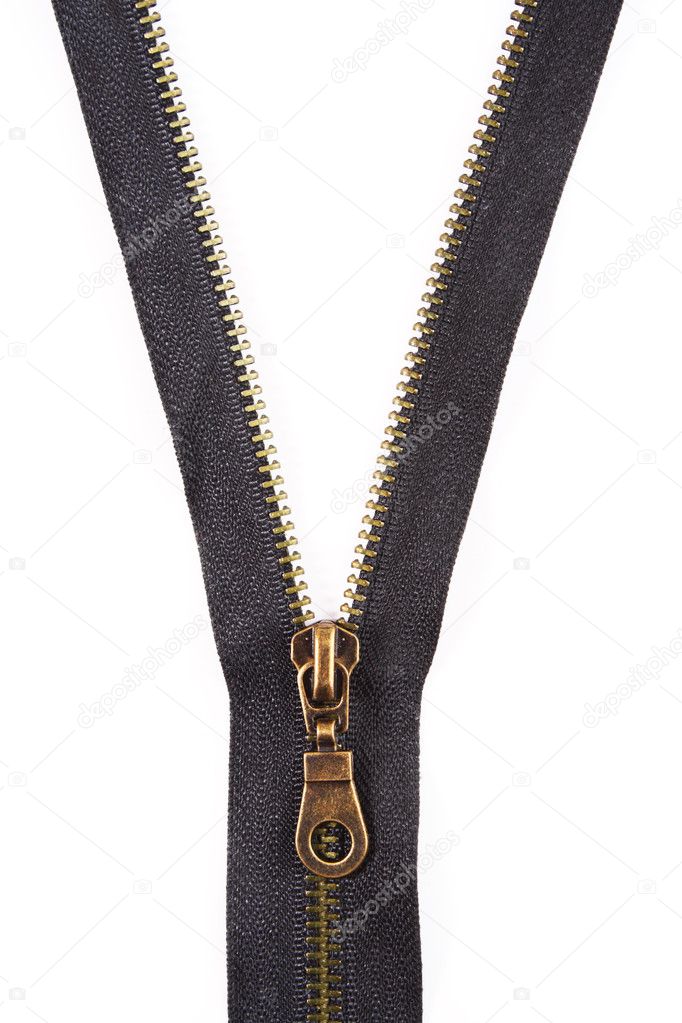 Golden zip isolated on white background Stock Photo by ©FlashDevelop ...