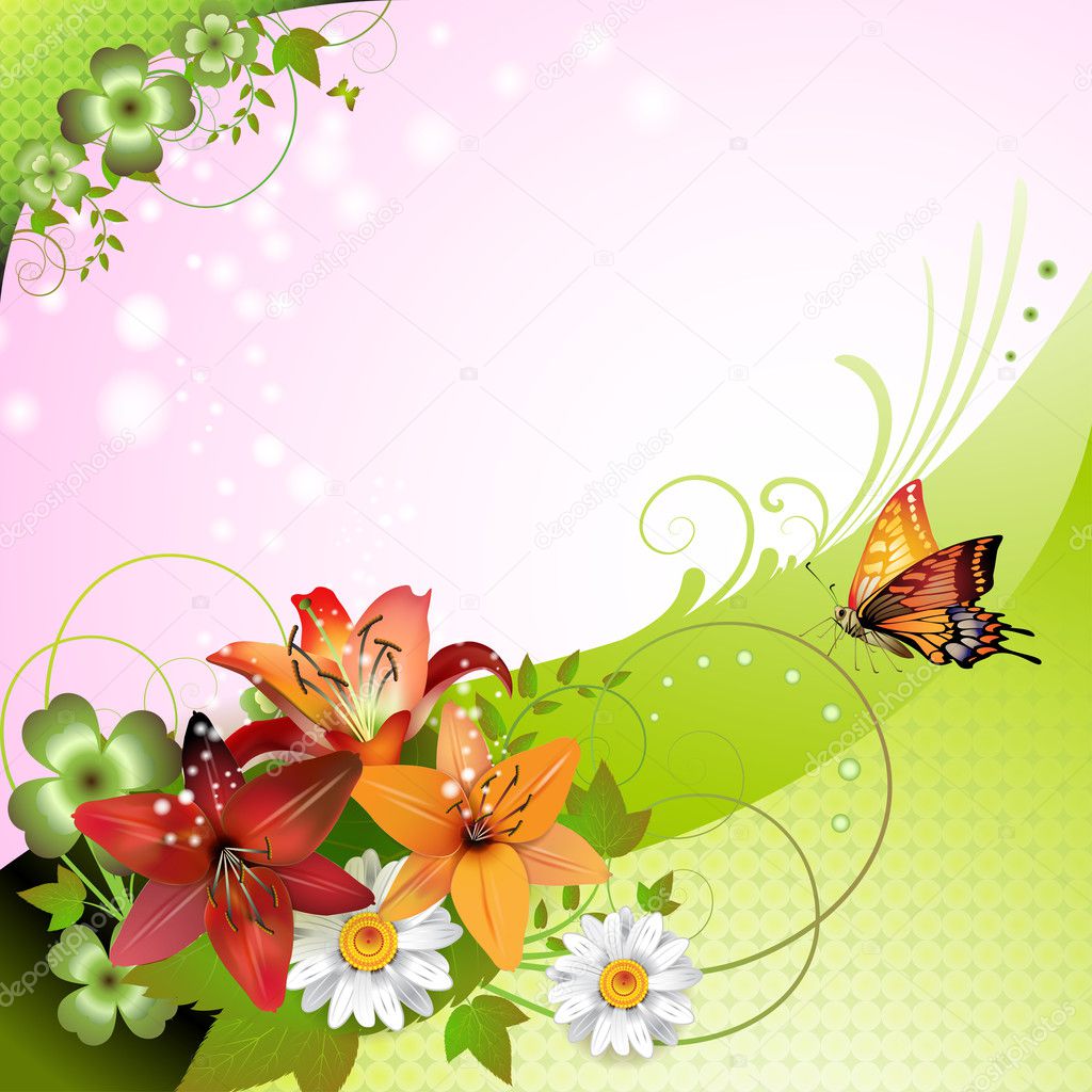 Springtime background Stock Vector by ©Merlinul 8616600