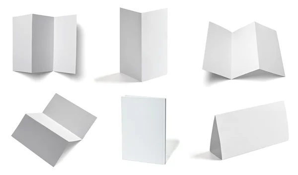 Leaflet notebook textbook white blank paper template — Stock Photo ...