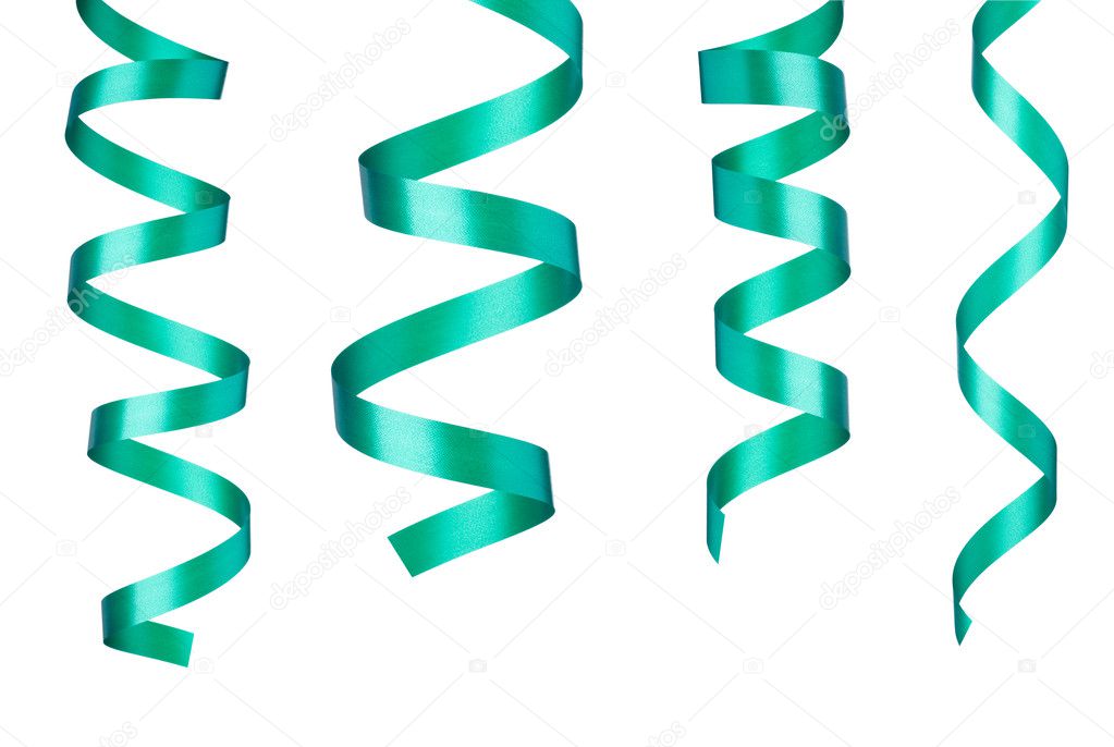 Ribbon tape curled decoration christmas birthday holiday — Stock Photo ...