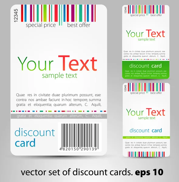 Set of discount cards Vector Art Stock Images | Depositphotos
