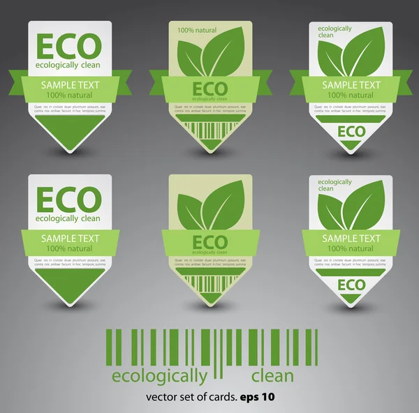 Eco labels with retro vintage design. Vector — Stock Vector © KrulUA ...